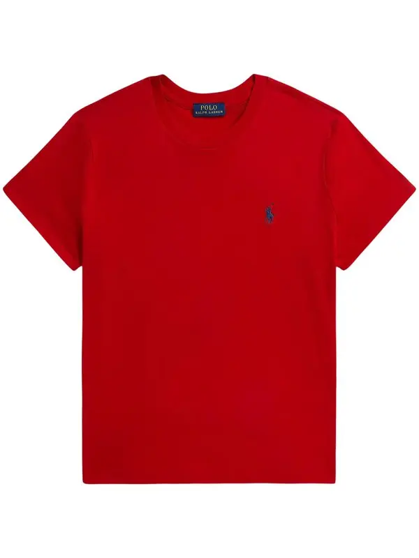 Polo Ralph Lauren Pony-motif Crewneck Cotton T-shirt - Red