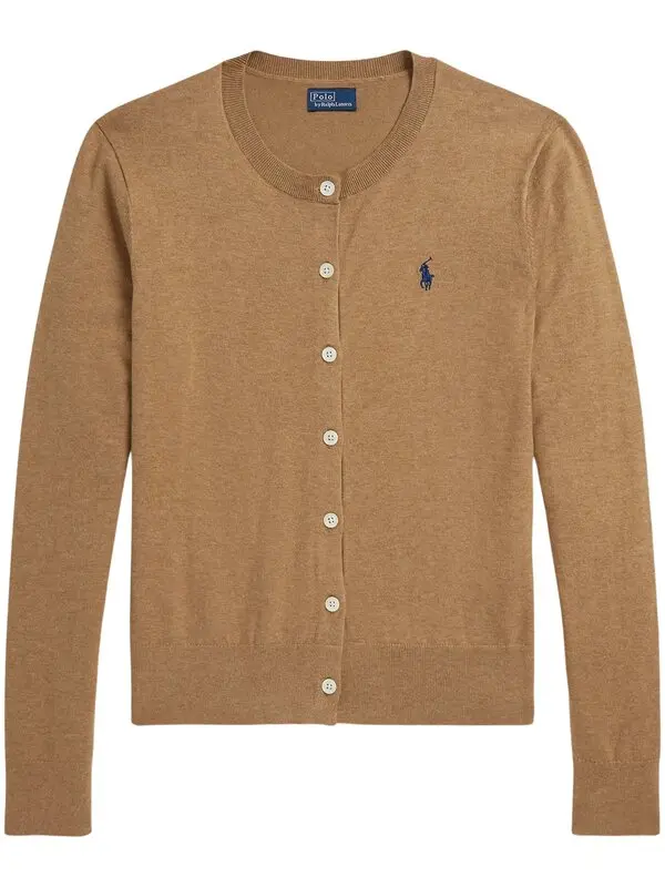 Polo Ralph Lauren Stretch Cotton-blend Crewneck Cardigan