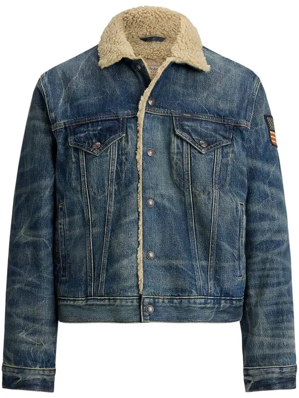 Polo Ralph Lauren Denim Trucker Jacket With Fleece Lining - Blue
