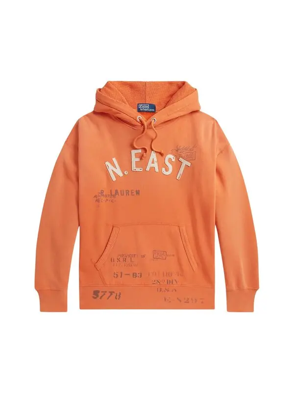 Polo Ralph Lauren Fit Fleece Graphic Hoodie - Orange