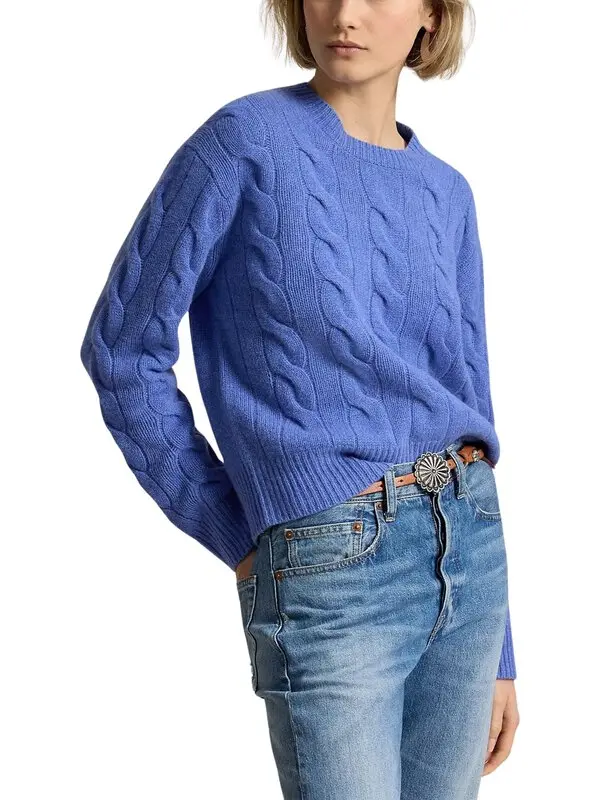 Polo Ralph Lauren Logo Embroidered Cable-knitted Jumper
