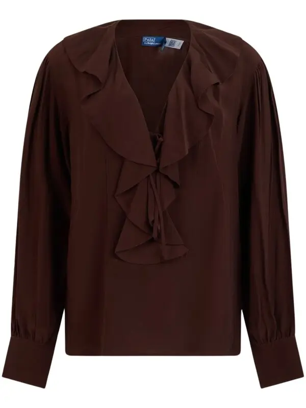Polo Ralph Lauren Ruffled Long-sleeve Top