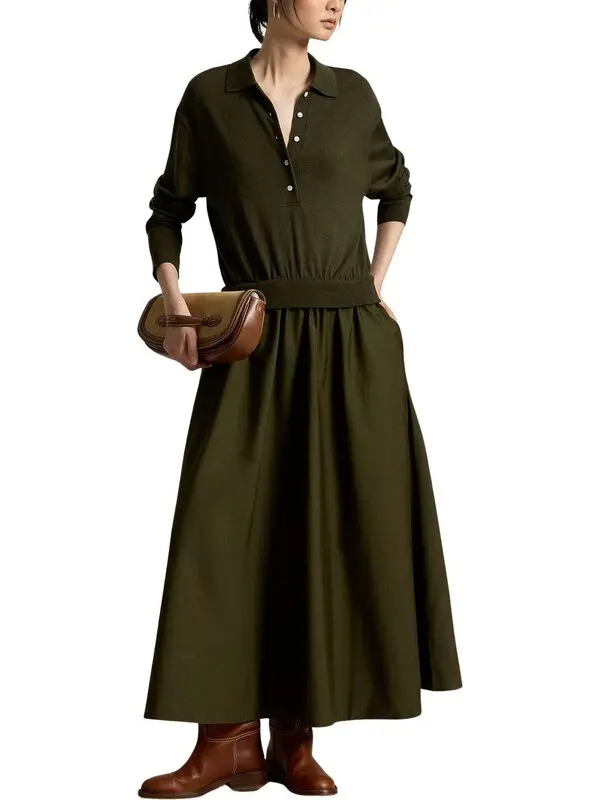 Polo Ralph Lauren Hybrid Knit Polo-bodice Dress