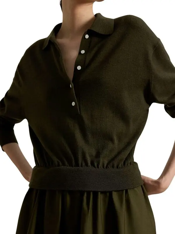 Polo Ralph Lauren Hybrid Knit Polo-bodice Dress