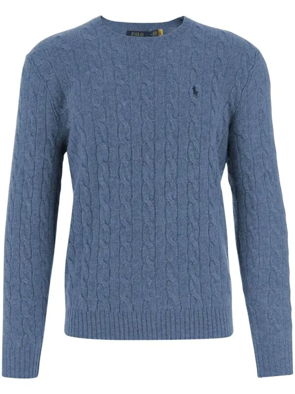 Polo Ralph Lauren Cable-knit Knitted Sweater - Sky Blue