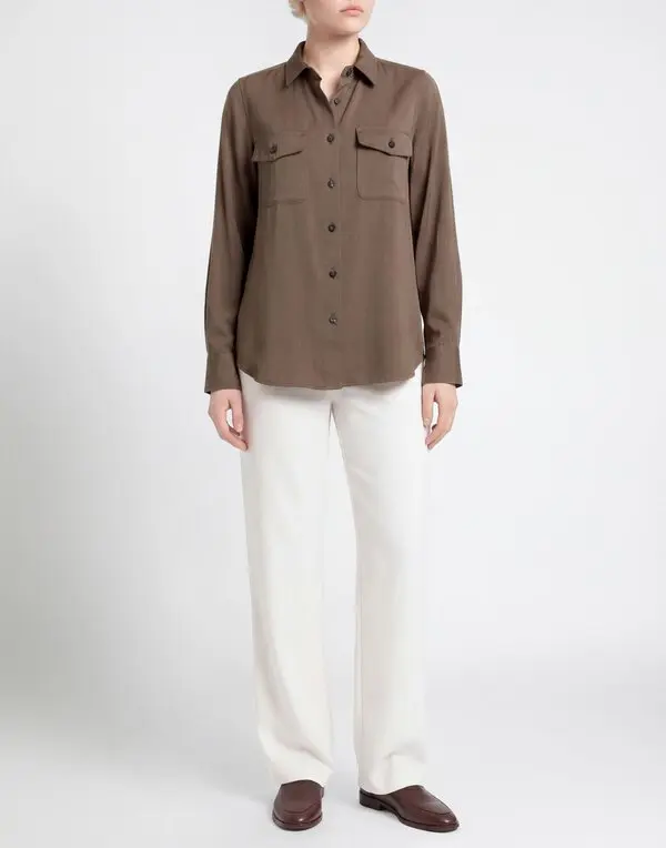 CRUNA Shirt Khaki Size Virgin Wool, Polyamide