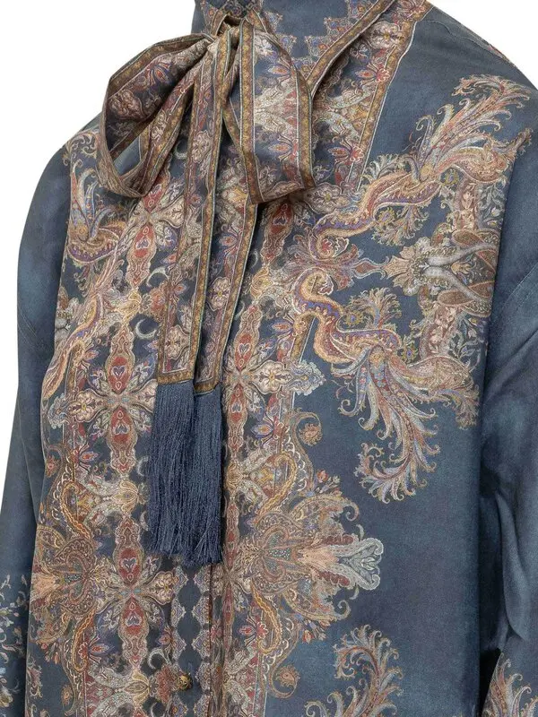 Zimmermann Valiant Printed Silk Shirt