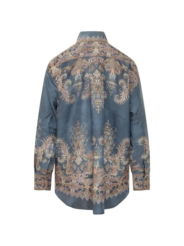 Zimmermann Valiant Printed Silk Shirt