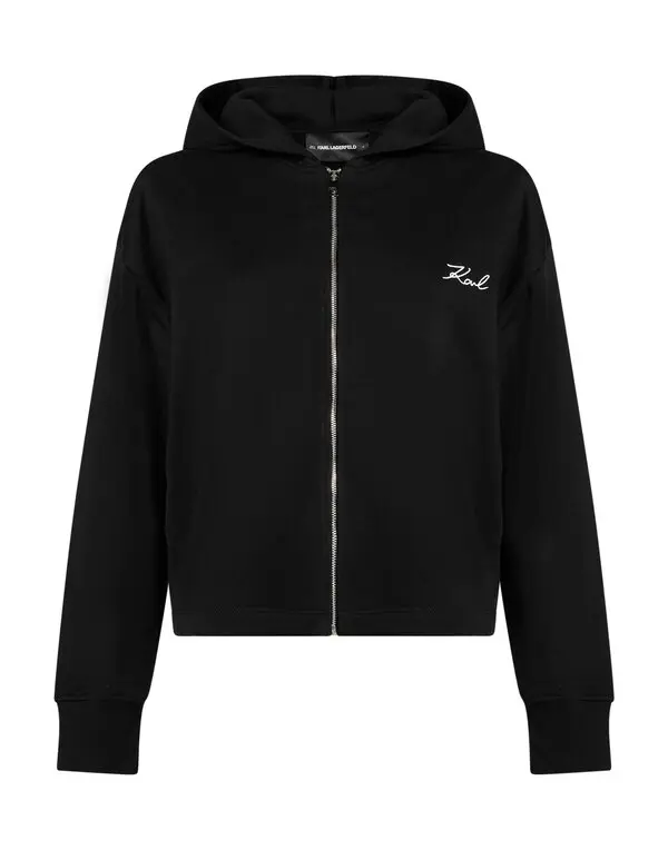 Karl Lagerfeld Organic Cotton And Recycled Polyester Hooded Sweatshirt