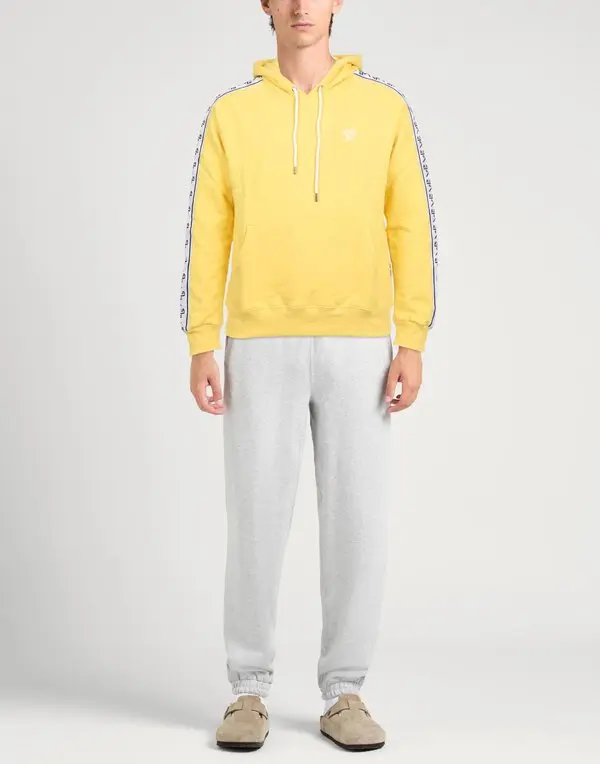 BERNA Cotton Terry Hoodie With Side Seam Stripes