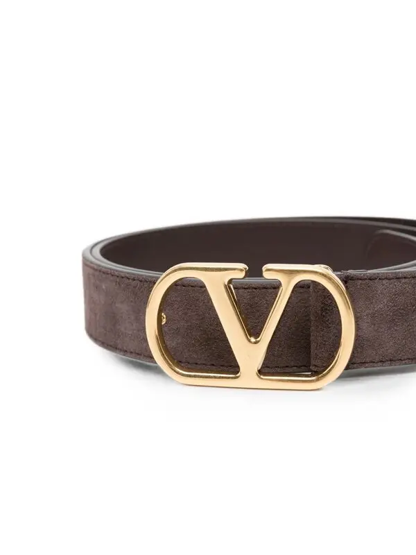 Valentino Garavani Vlogo Signature Suede Leather Belt