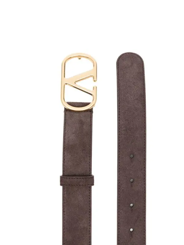 Valentino Garavani Vlogo Signature Suede Leather Belt