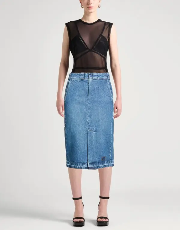 MAISON MARGIELA Cotton Denim Pencil Skirt