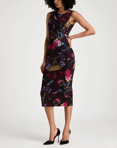 Versace Midi Dress Size Polyester, Elastane