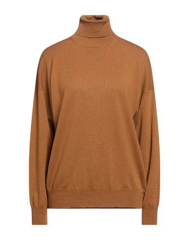 SOLOTRE Turtleneck Camel Size Wool - Beige
