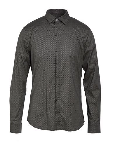 Armani Exchange Shirt Taupe Size Cotton, Elastane