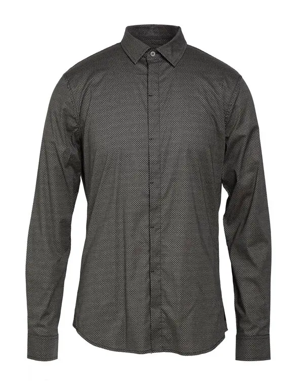 Armani Exchange Shirt Taupe Size Cotton, Elastane