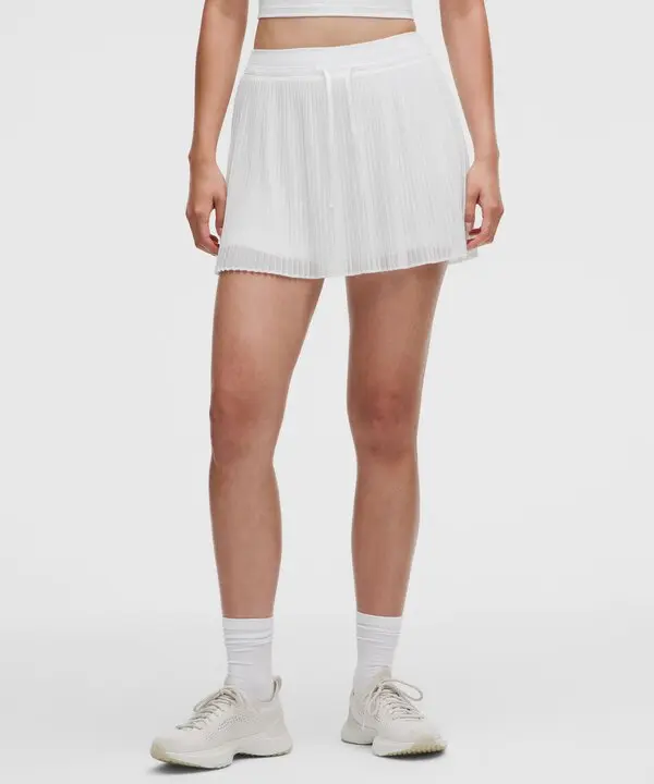 Lululemon Ace Advantage High-rise Pleated Tennis Skirt - White/white