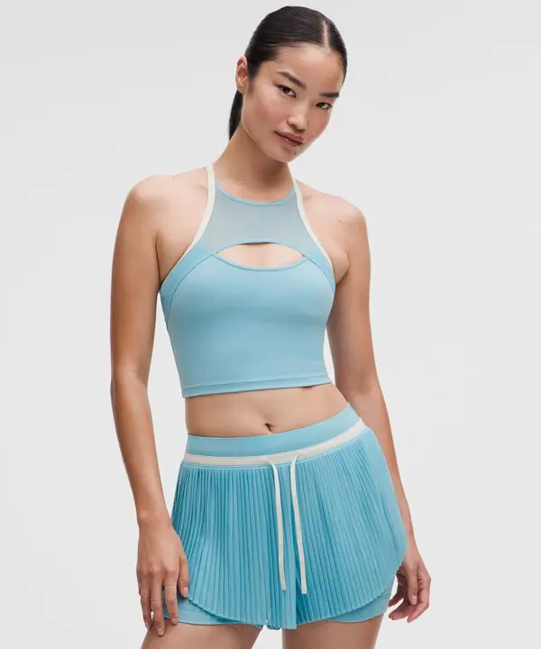 Lululemon Ace Advantage Mesh-panel Tennis Tank Top - Seafoam/light Ivory