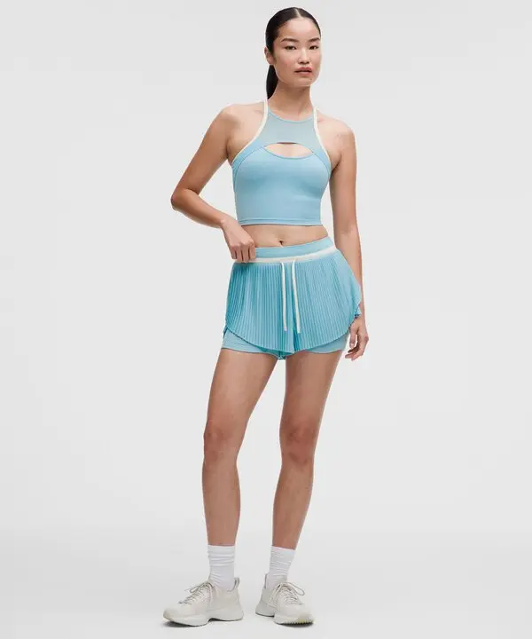 Lululemon Ace Advantage Mesh-panel Tennis Tank Top - Seafoam/light Ivory