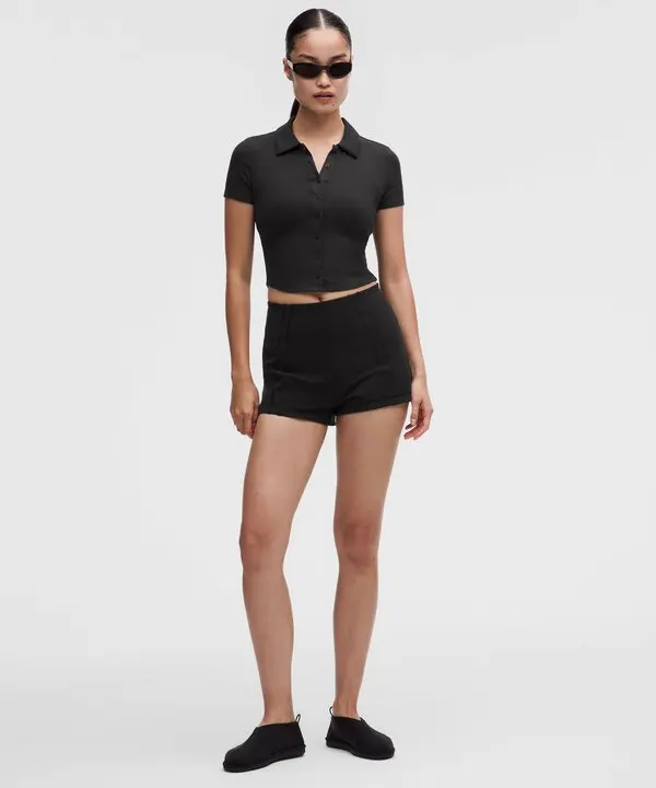 Lululemon Button-up Collared Short-sleeve Shirt - Black