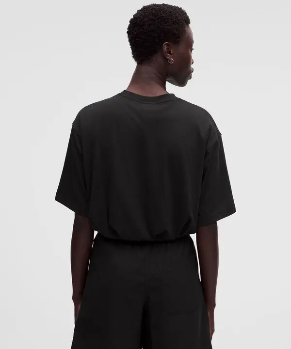 Lululemon Cotton Jersey Bubble-hem T-shirt - Black