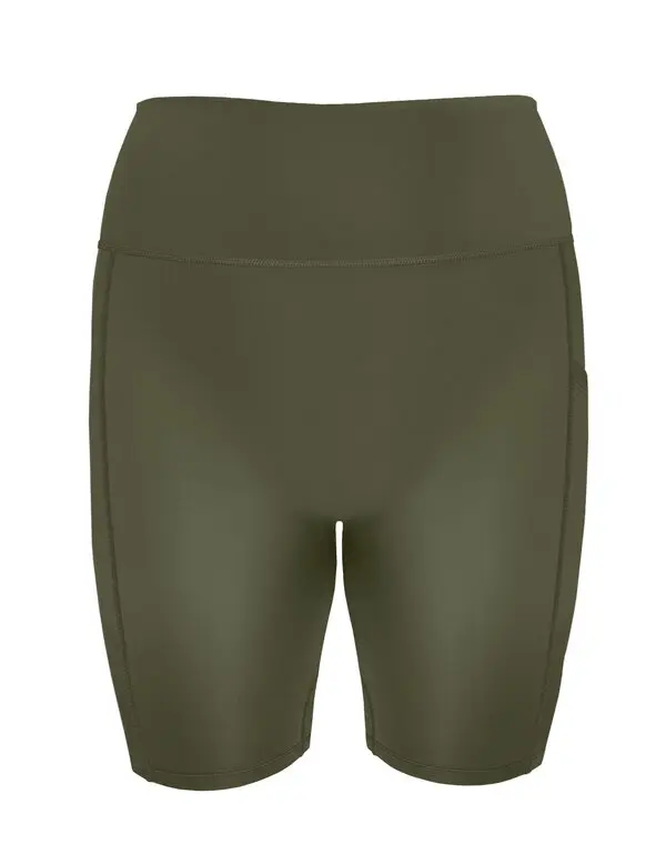 FOXIES Ultra Comfy Shorts With Built-in Undies Zero Vpl., Stylish Coverage Olive