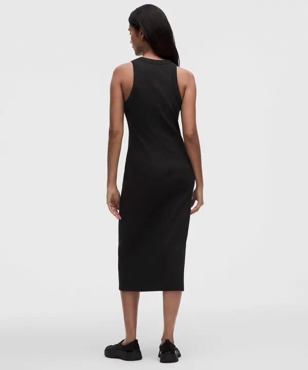 Lululemon Ribbed Heavyweight Cotton-blend Midi Dress - Black