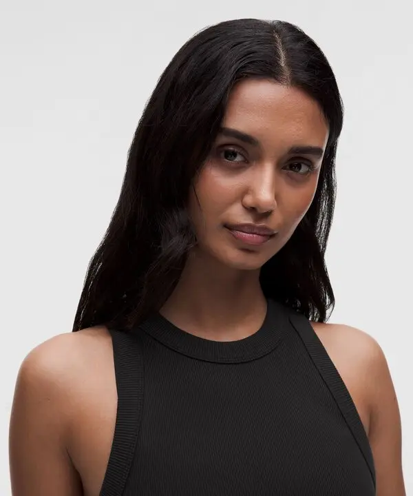Lululemon Ribbed Heavyweight Cotton-blend Midi Dress - Black