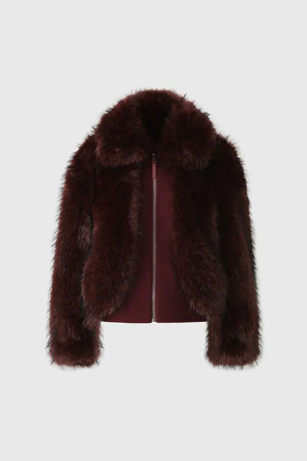 Mackage Nanny Faux-fur Jacket - Black-garnet