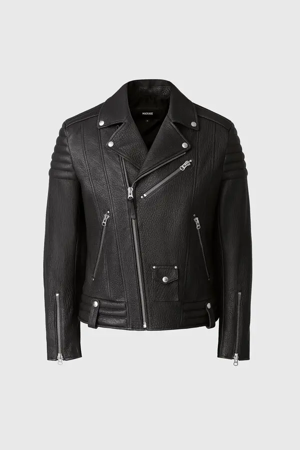 Mackage Kenneth-pb Leather Moto Jacket