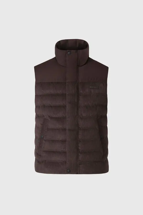 Mackage Brody-cdy Down Quilted Vest - Coffee