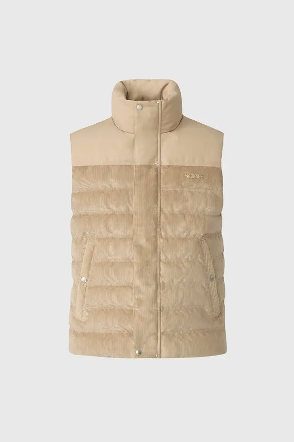 Mackage Brody-cdy Down Quilted Vest - Light Camel