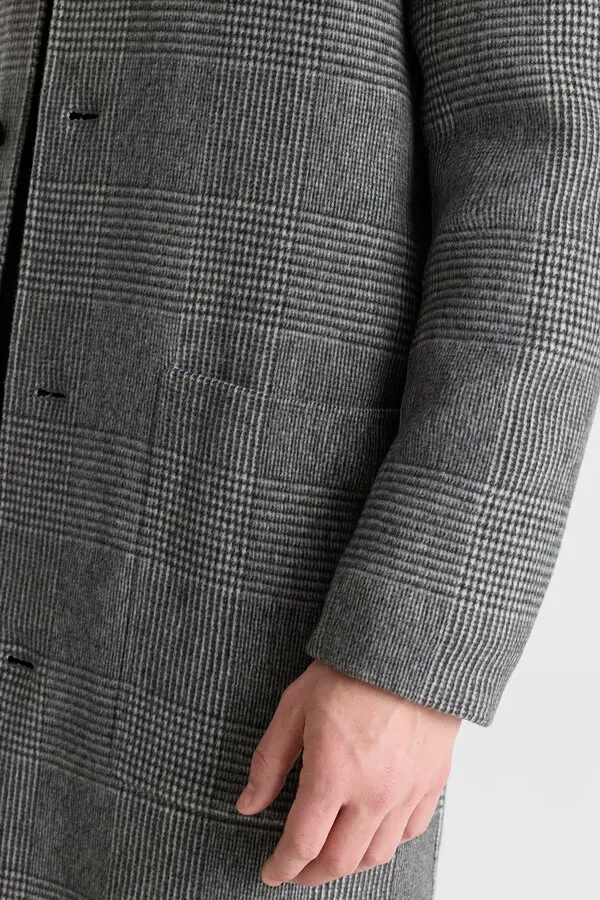 Mackage Beckett-pl Double-face Wool Balmacaan Coat - Navy-coffee