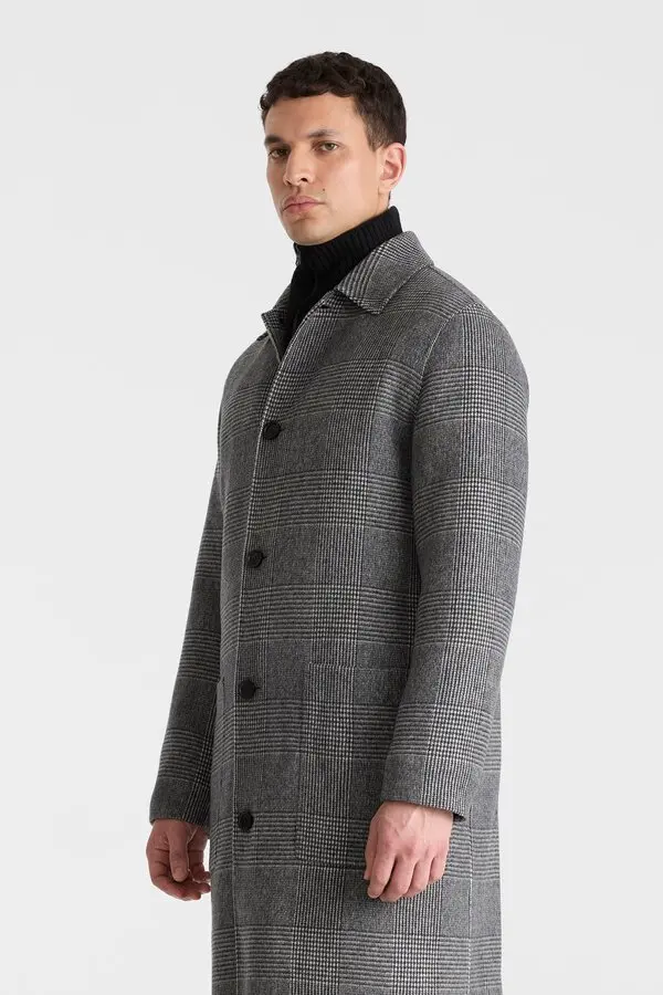 Mackage Beckett-pl Double-face Wool Balmacaan Coat - Navy-coffee