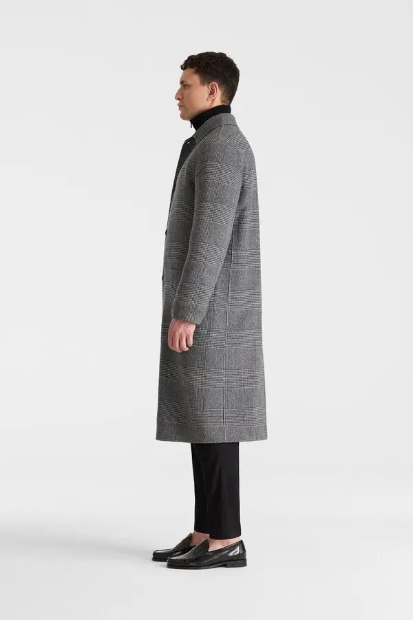 Mackage Beckett-pl Double-face Wool Balmacaan Coat - Navy-coffee