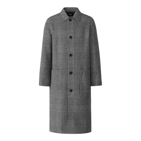 Mackage Beckett-pl Double-face Wool Balmacaan Coat - Navy-coffee