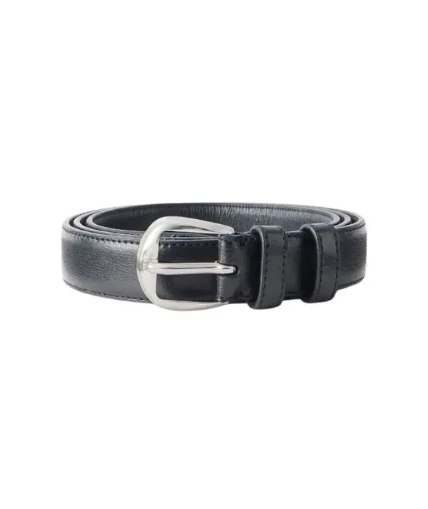 TOTEME 2.5cm Leather Belt - Black