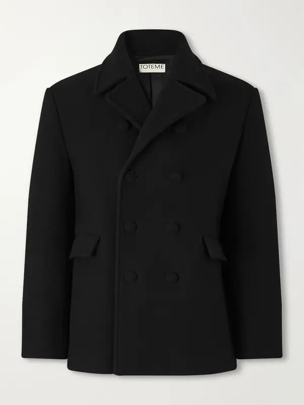 TOTEME Wool Peacoat - Black