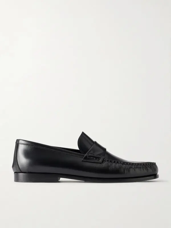 TOTEME Leather Loafers - Black