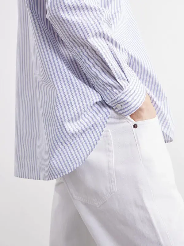 TOTEME Striped Cotton-poplin Shirt