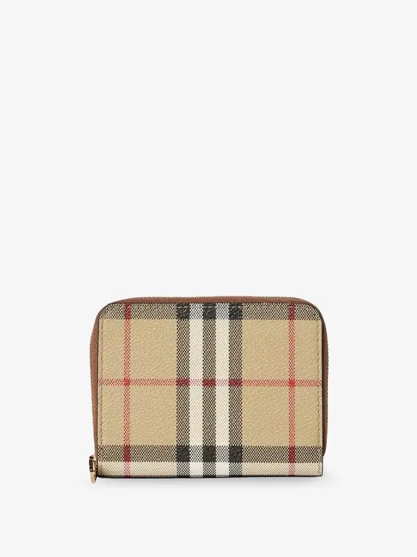 Burberry Coated Canvas With Check Pattern