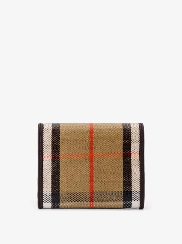 Burberry Highlands Compact Wallet With Leather Inserts
