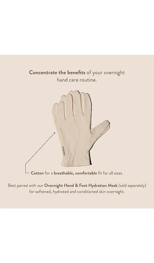 PAUME Organic Cotton Overnight Gloves In Nude