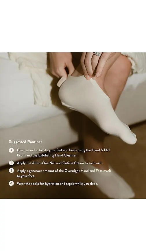 PAUME Cotton Overnight Socks In Nude