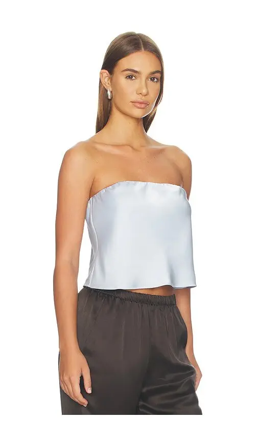 Lna Roxy Tube Top In 90's Blue In Baby Blue