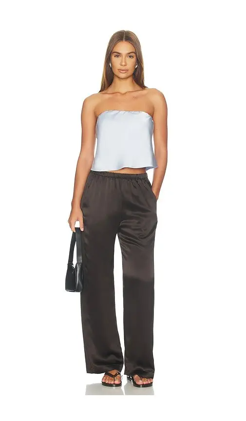 Lna Roxy Tube Top In 90's Blue In Baby Blue