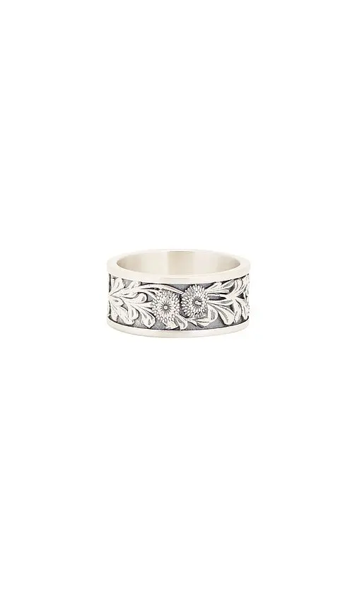 SERGE DENIMES Kabuto Ring In Metallic