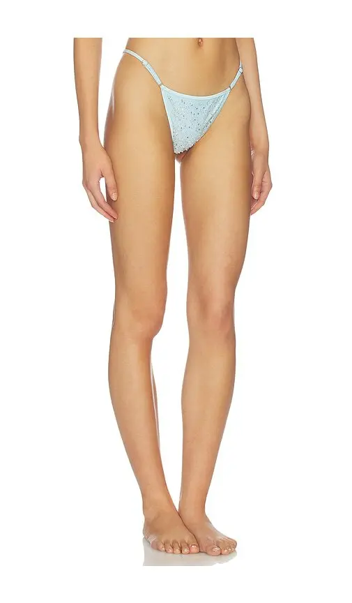 Frankies Bikinis X Devon Lee Carlson Luna Sequin Bikini Bottom In Baby Blue