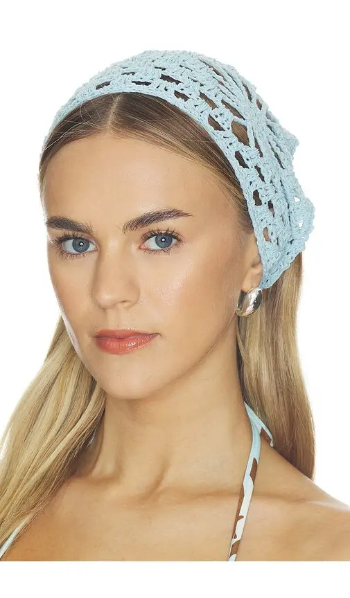 CASA CLARA Fable Head Scarf In Blue - Light Sky